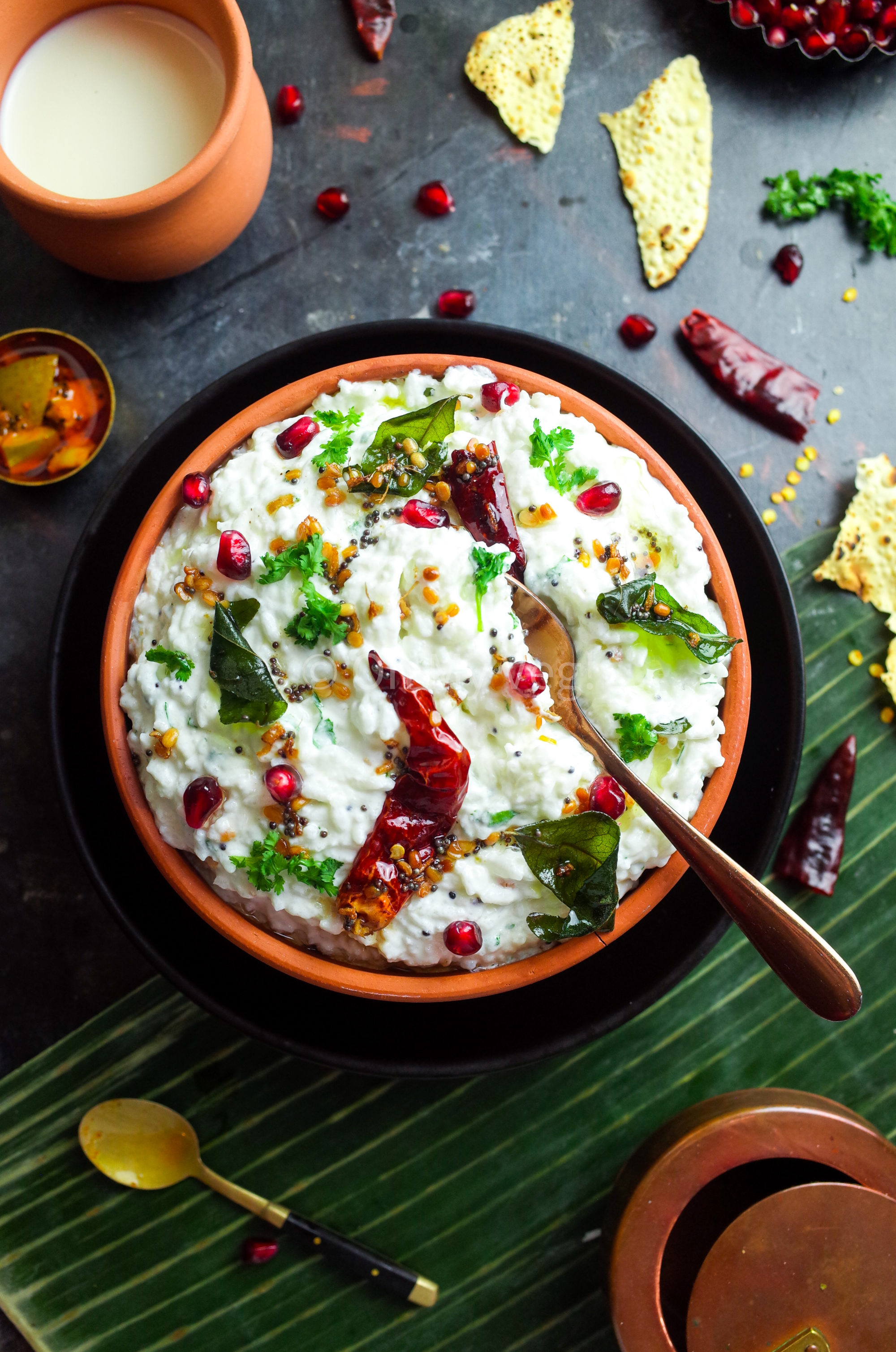 South Indian Curd Rice - Dahi Bhaat / Mosaranna / Thayir Saadam