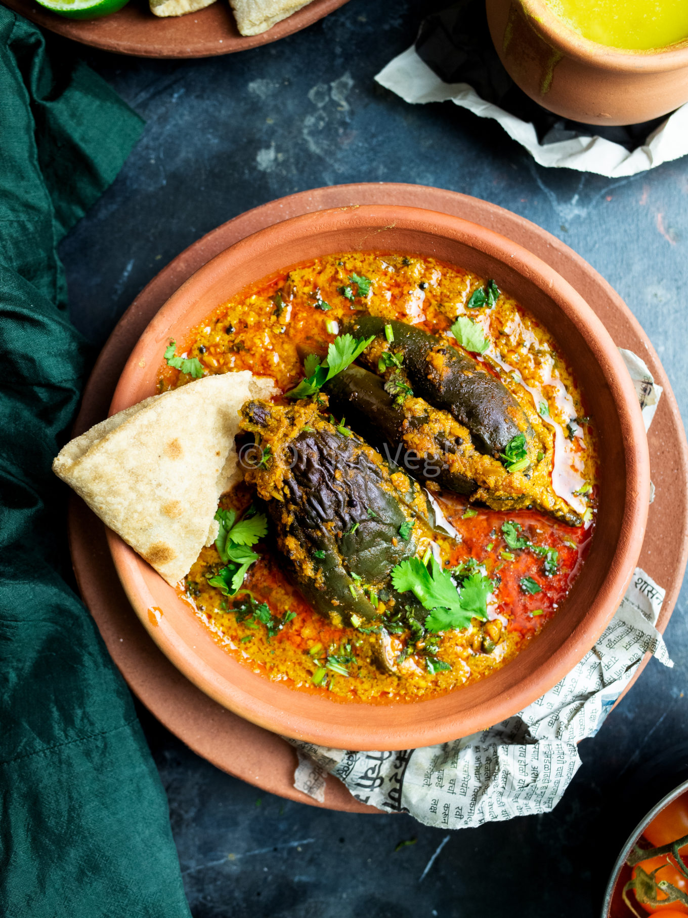 Maharashtrian Bharli Vangi Stuffed Eggplant Curry