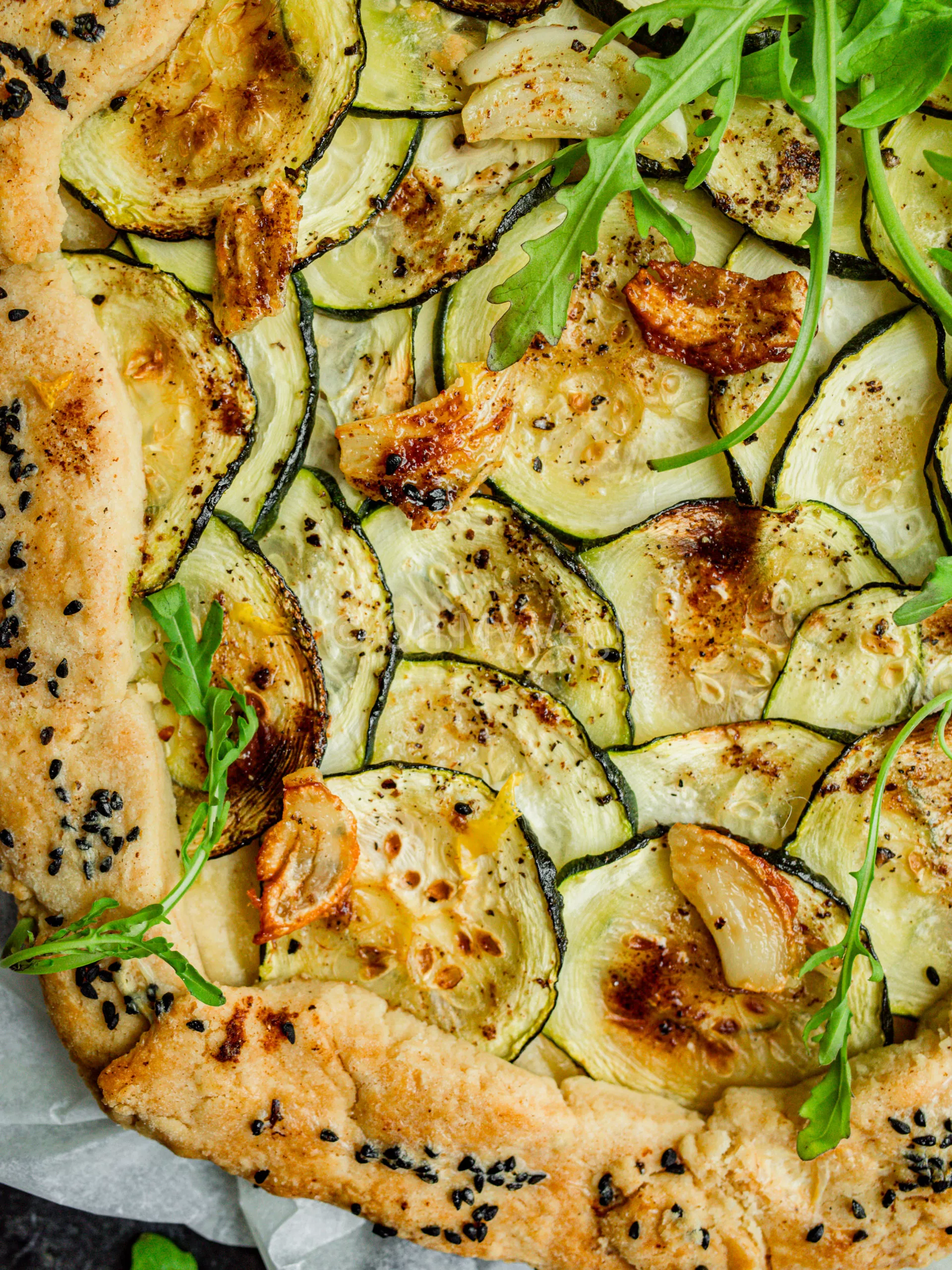 Courgette Galette with Garlic Butter and Feta