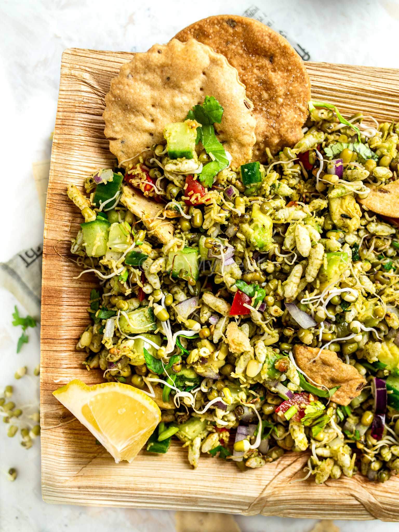 Sprouts Chaat (Sprouted Moong Dal Chaat)