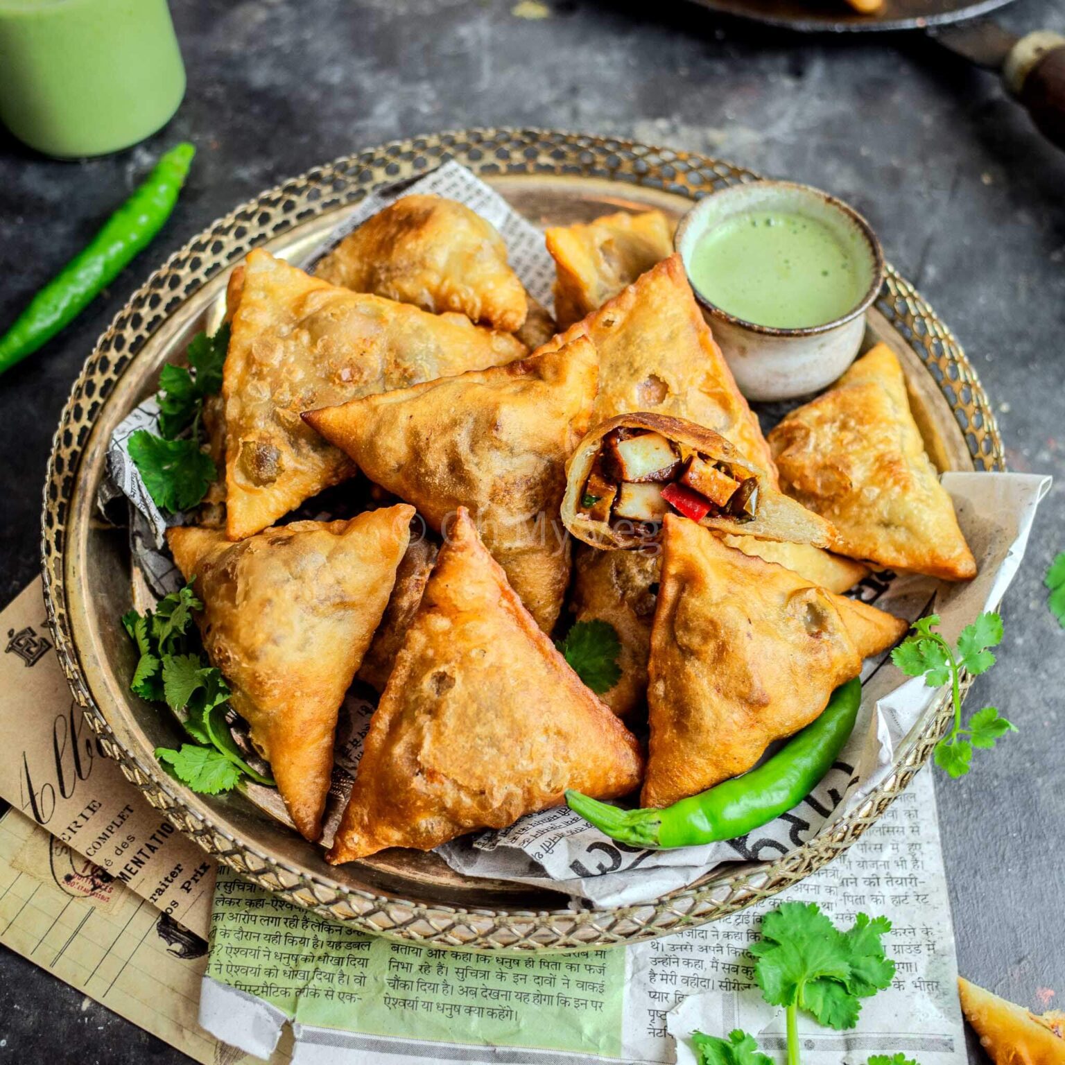 Paneer Samosas, Chilli Paneer Cocktail Samosas