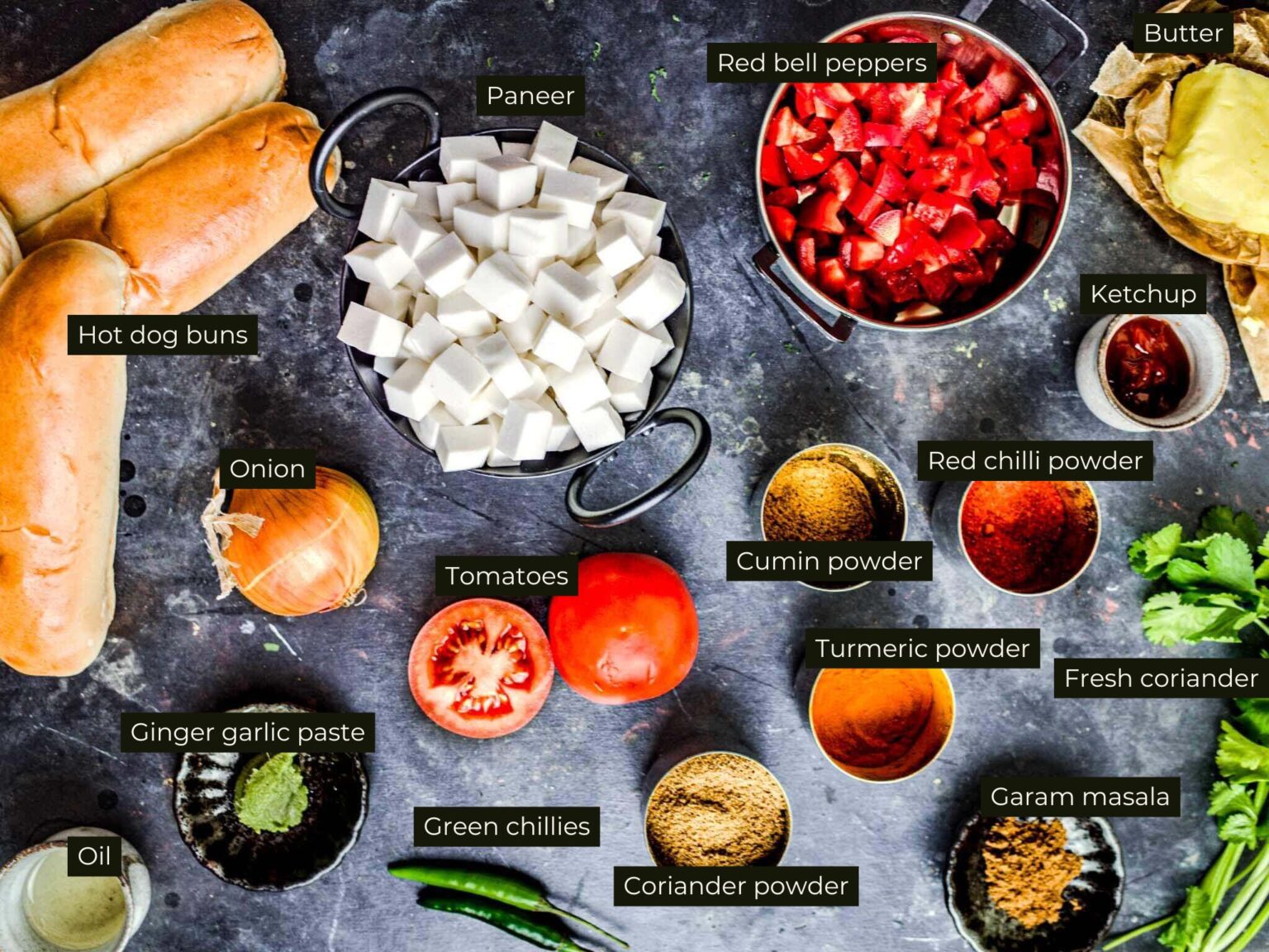 Paneer Hot Dog Recipe