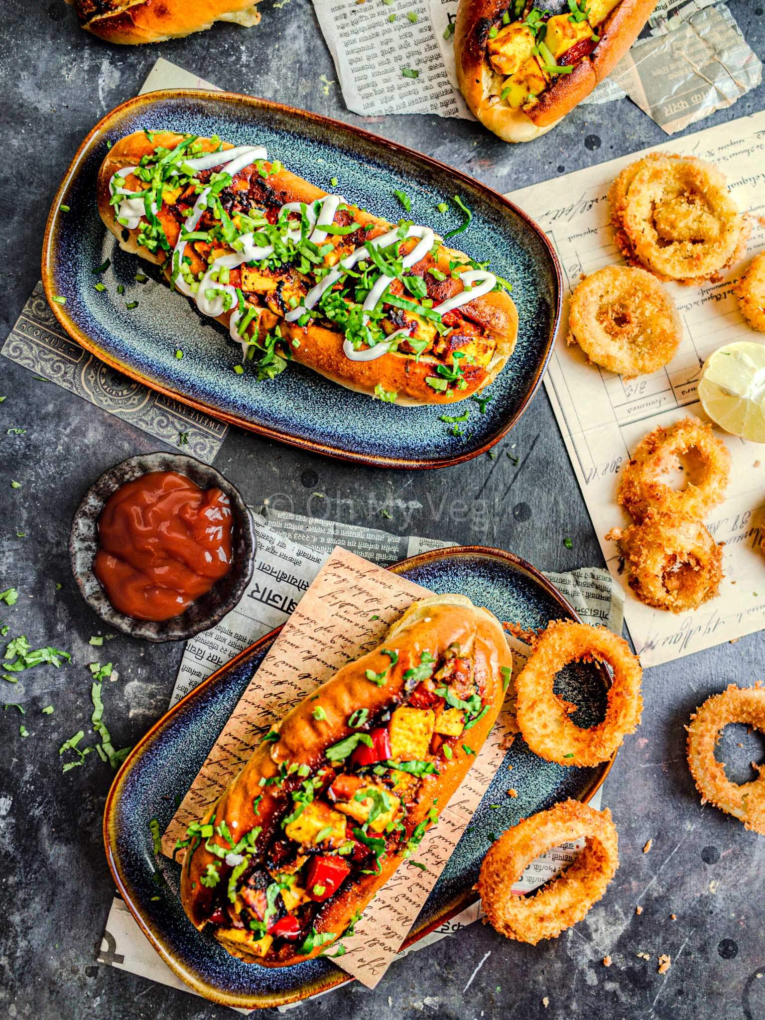 Paneer Hot Dog Recipe
