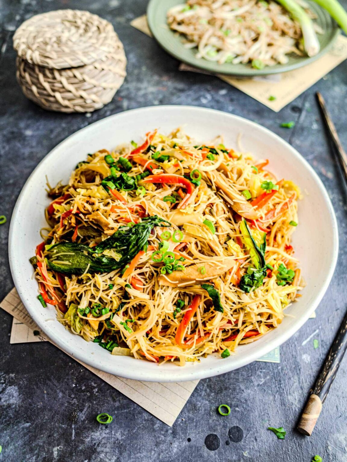 Veggie Mei Fun, Vegetable Chow Mai Fun